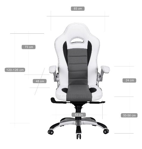 Silla Gaming NORIS de diseño deportivo, gran acolchado y para uso ...