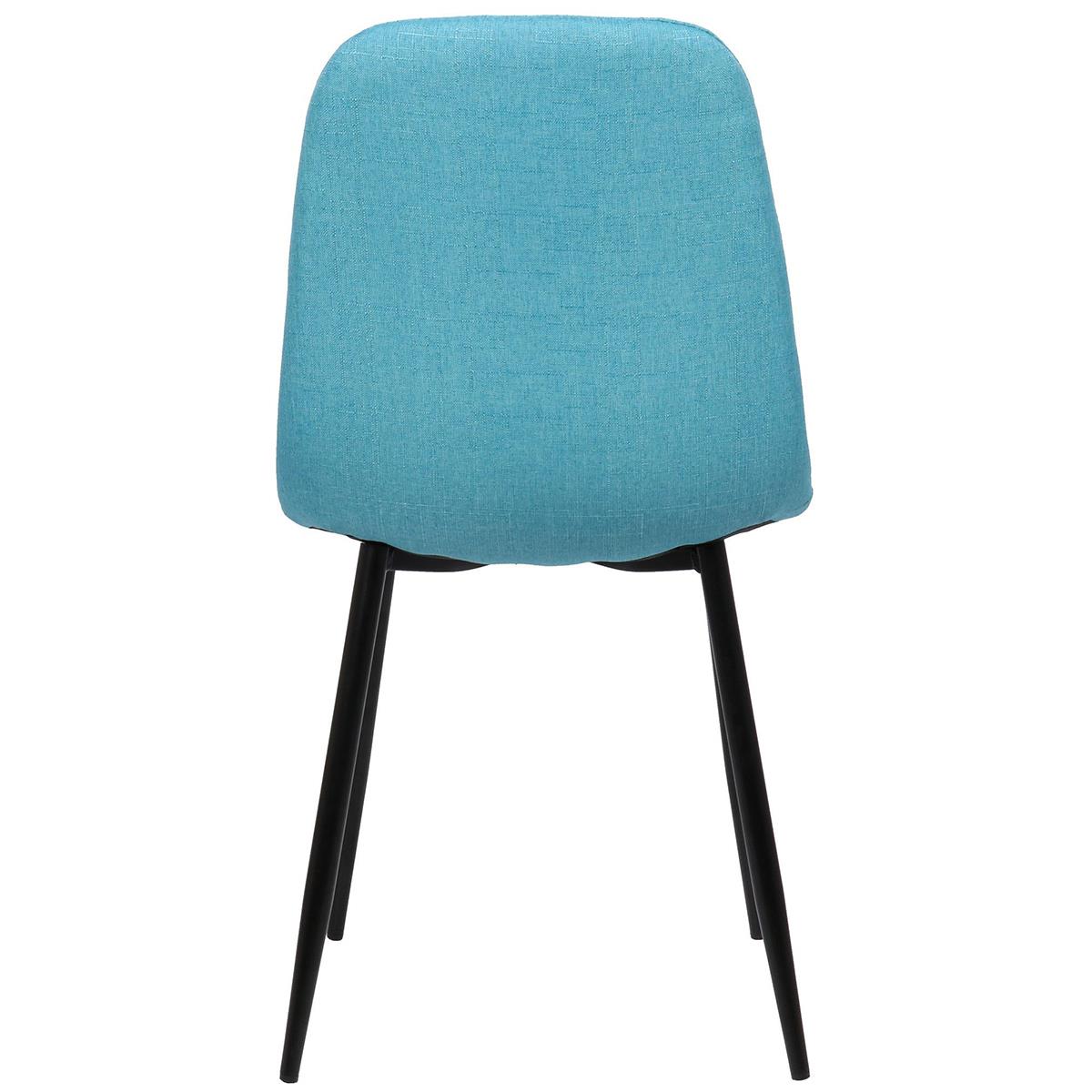 Silla de Confidente DOGMA, en tela color turquesa - Ofisillas.es