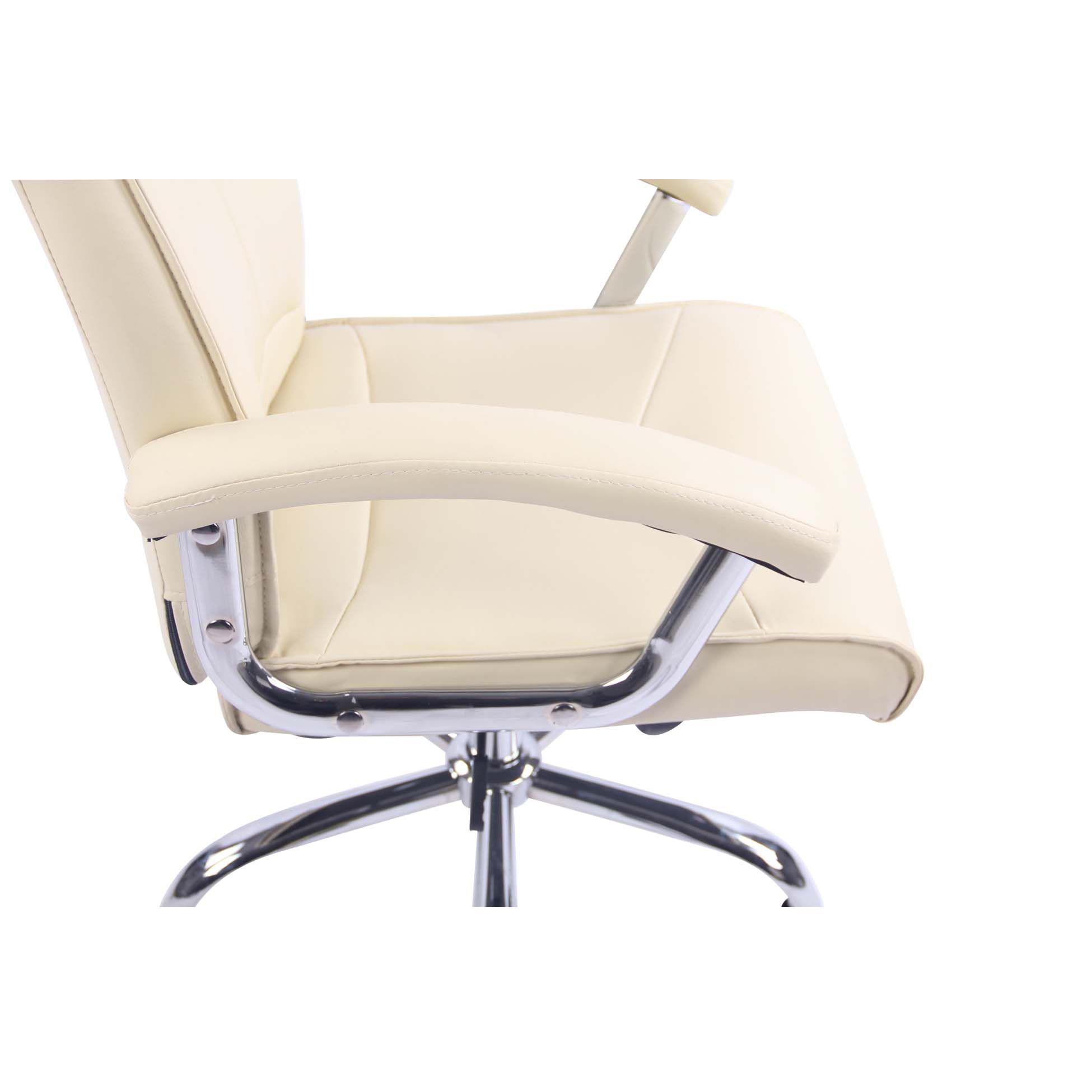 Silla de Oficina CALESTY en Piel color Crema - Ofisillas.es